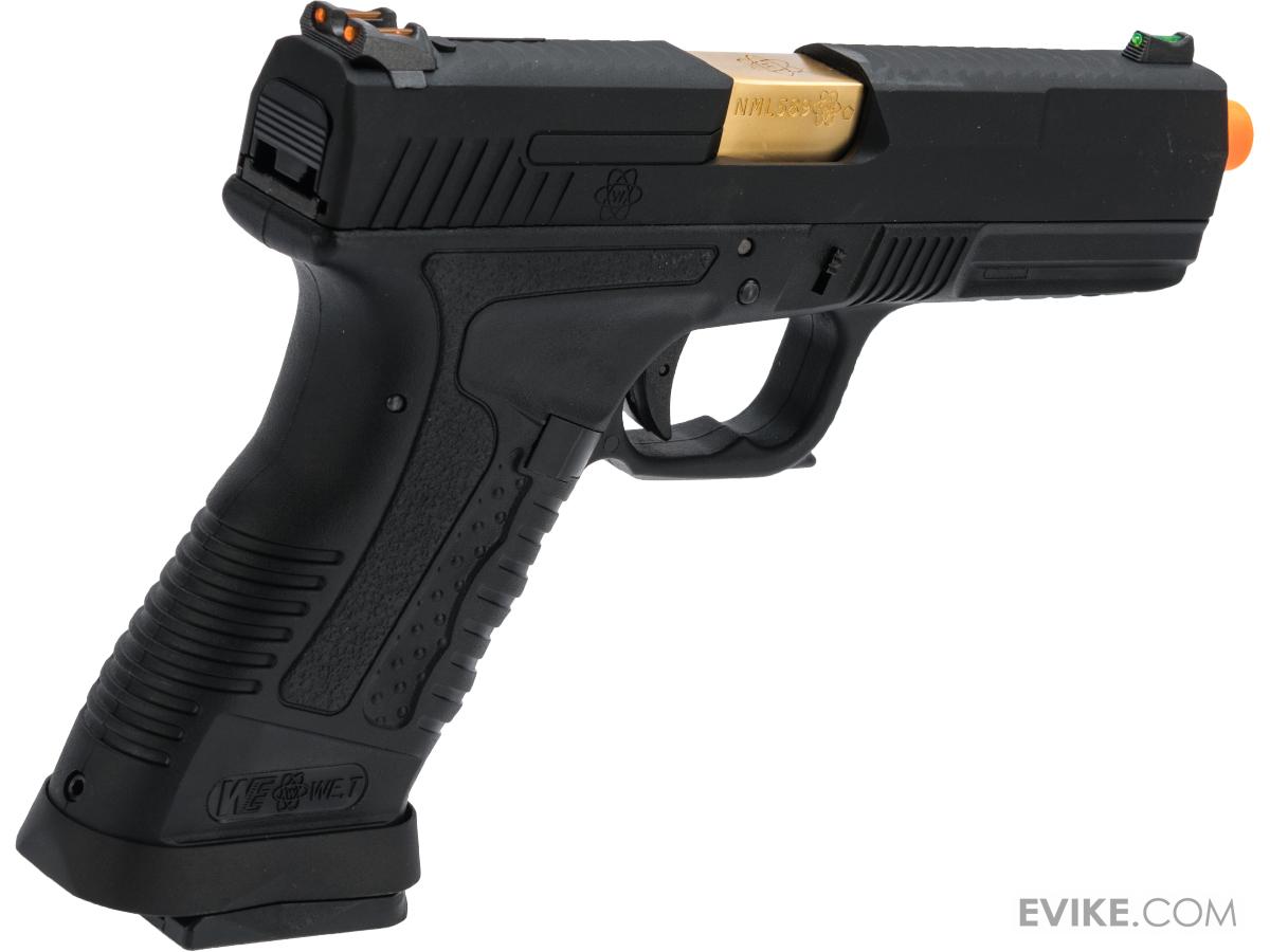 WE-Tech GP1799 T1 Gas Blowback Pistol (Color: Black / Gold Barrel ...