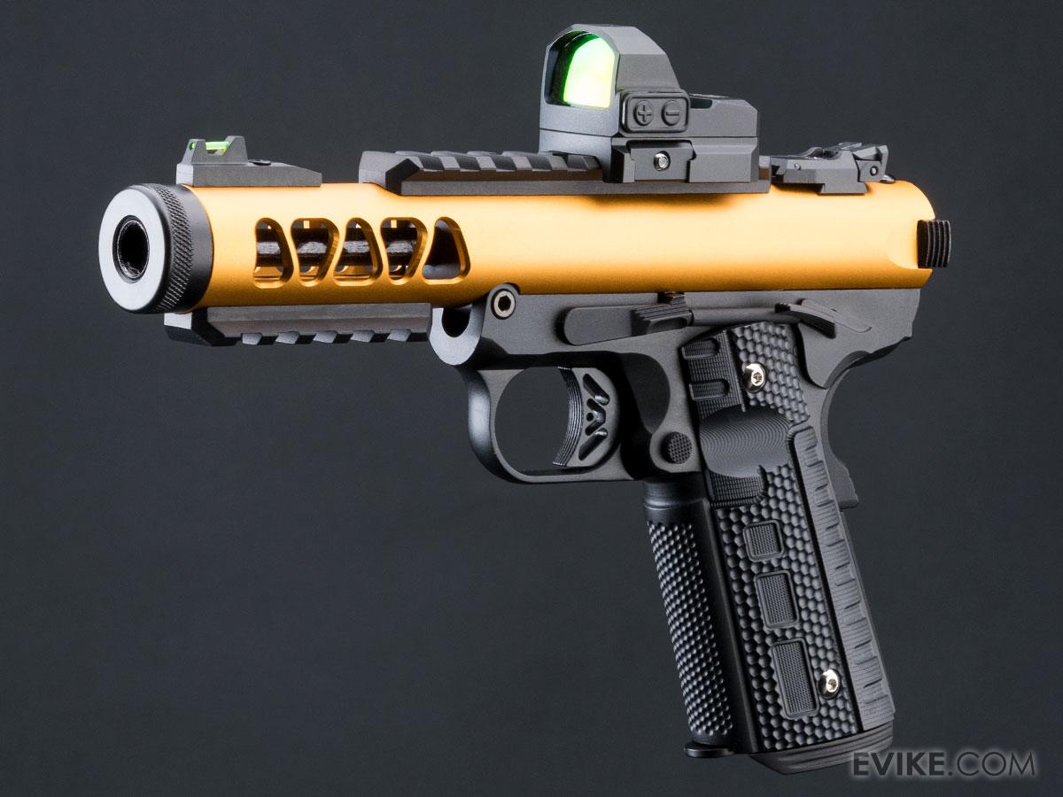 WE-Tech Galaxy 1911 Gas Blowback Airsoft Pistol (Color: Gold Slide ...