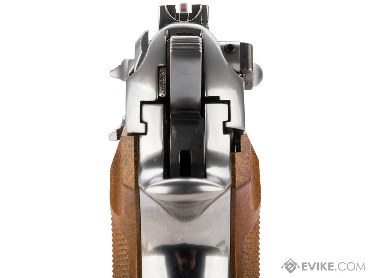 WE-Tech High Power Elite M9 PTP Airsoft GBB Pistol - Chrome / Wood ...