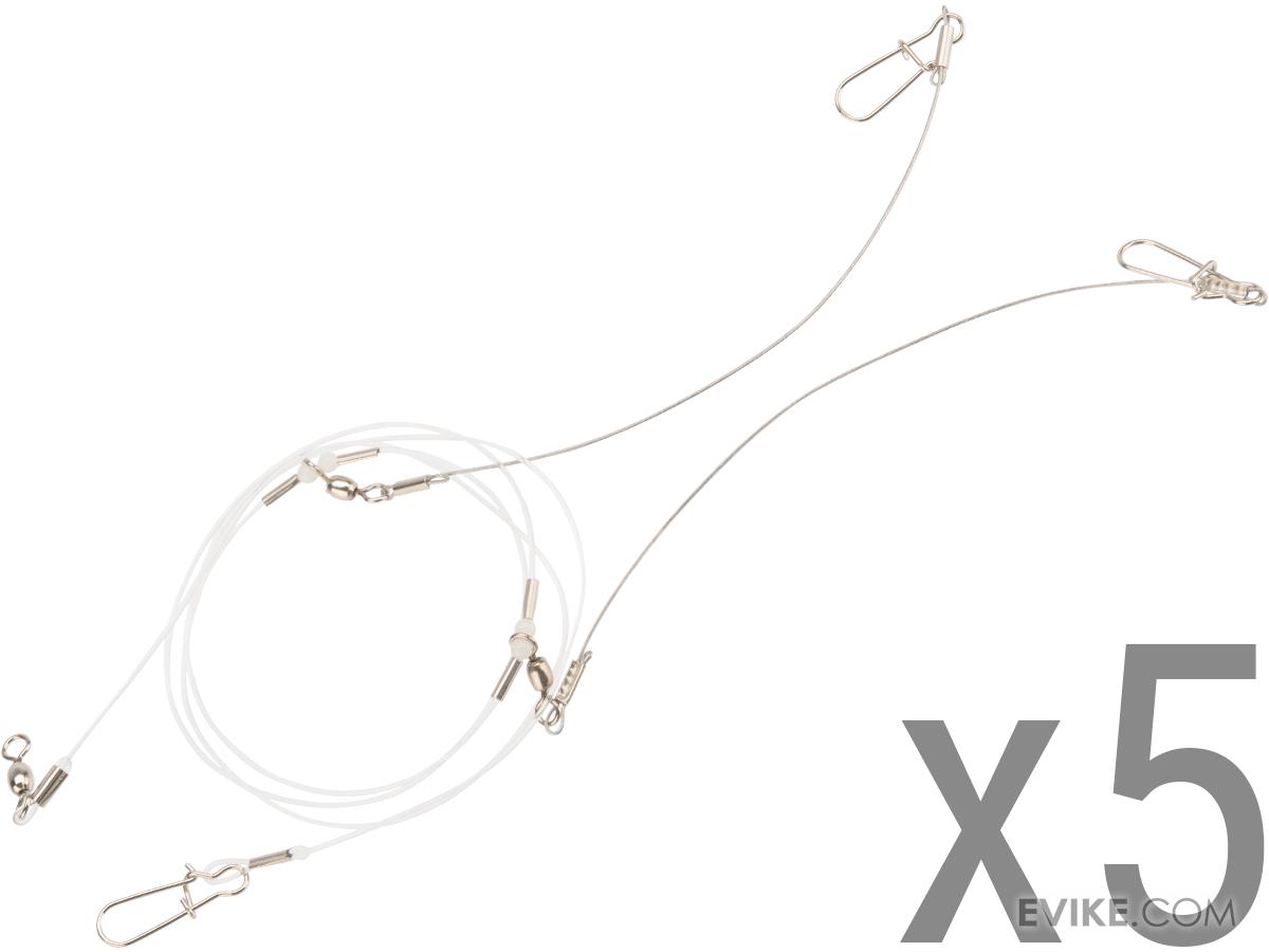 Battle Angler Set of 5 Fishing Dropper-Loop Rigs w/ Glow beads (Type ...