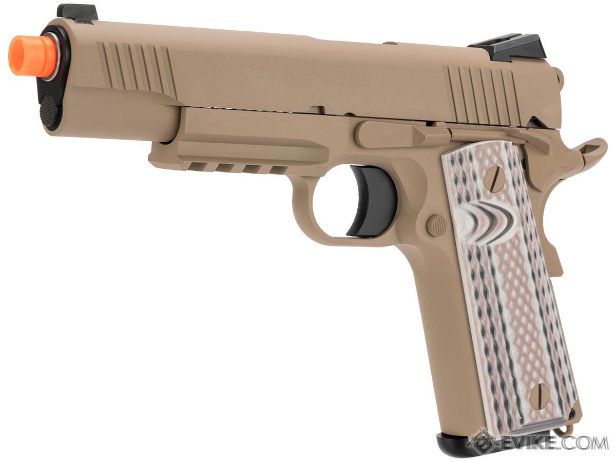 WE-Tech Full Metal 1911 M45A1 Gas Blowback Airsoft GBB Pistol (Color: Tan), Airsoft Guns, Gas ...