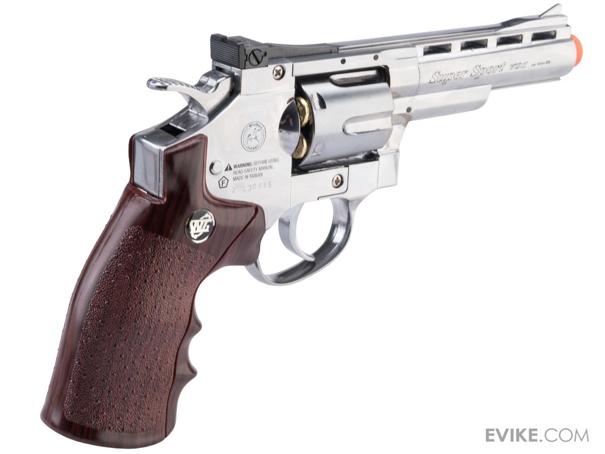 WinGun CO2 Powered Full Metal High Power Airsoft 6mm Magnum Gas Revolver (Color: Chrome / 4 ...