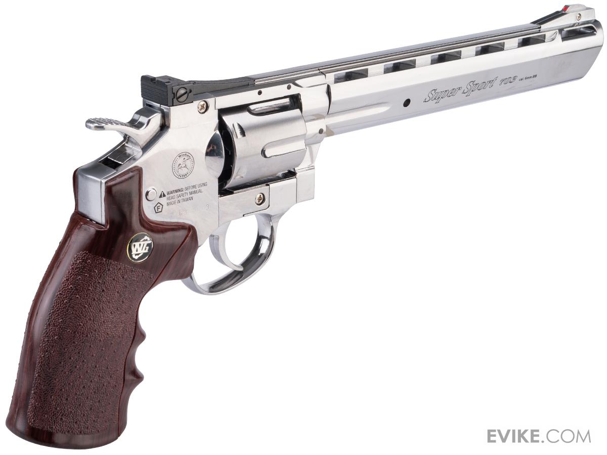 WinGun CO2 Powered Full Metal High Power Airsoft 6mm Magnum Gas Revolver (Color: Chrome / 8 ...