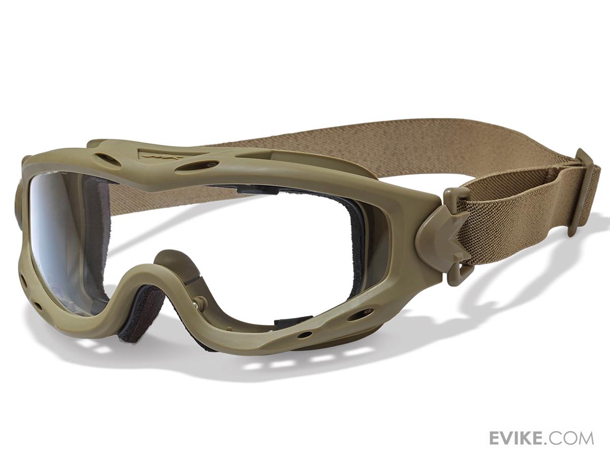 Wiley X Spear Tactical Goggle (Color: Grey & Clear Lens w/ Tan Frame ...