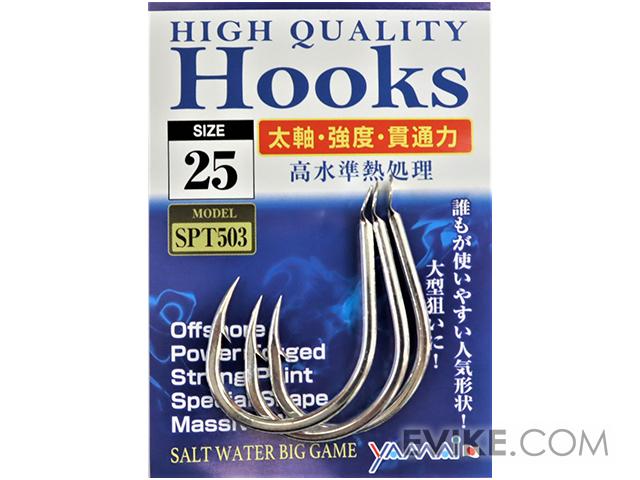Yamai Suteki High Quality SPT503 Flat Eye Jigging Hook (Size: 2/0 / Silver / 4 Pack), MORE ...