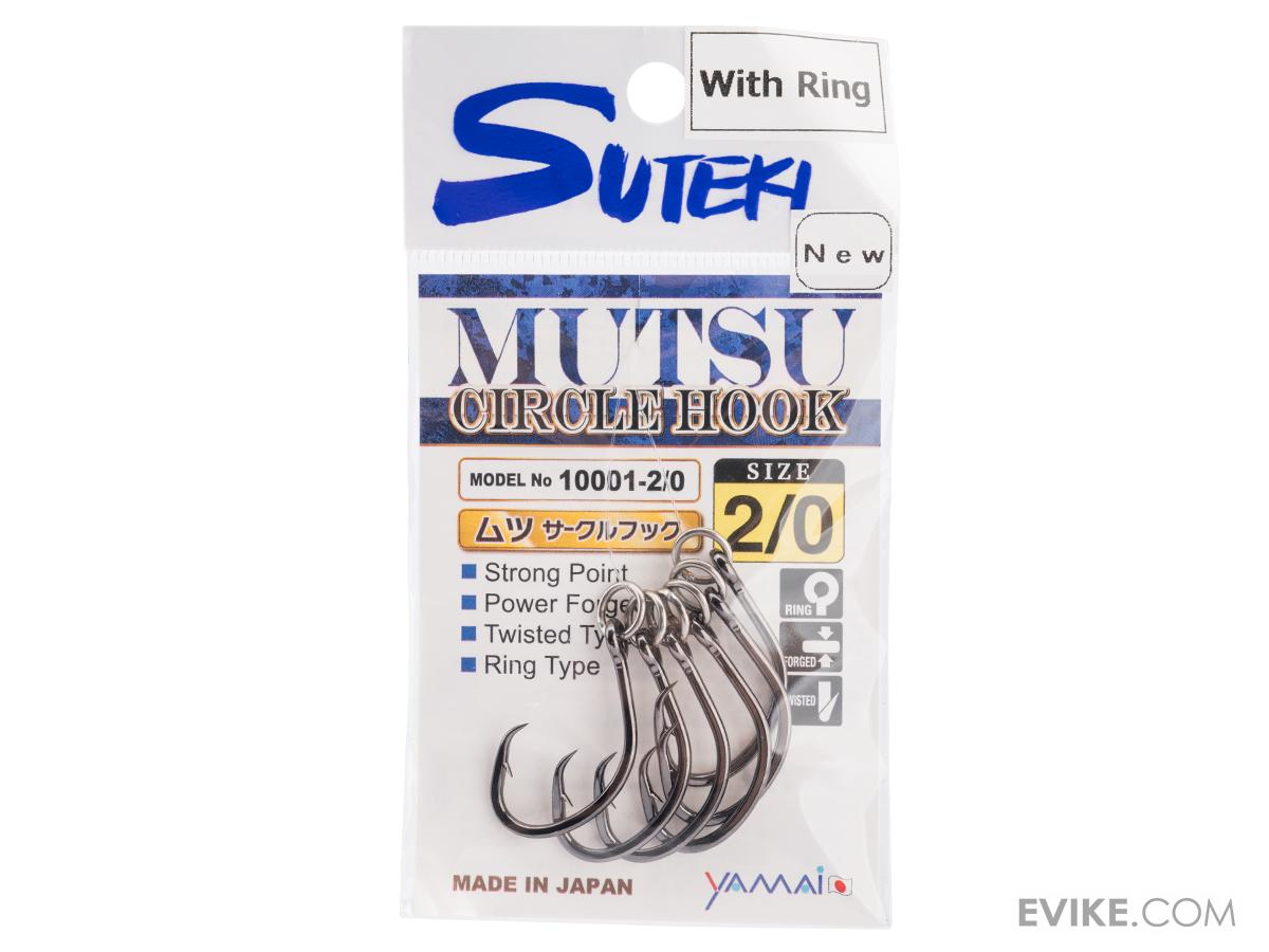 Yamai Suteki Mutsu Circle Fishing Hook w/ Lightweight Ring (Size: 1/0 ...