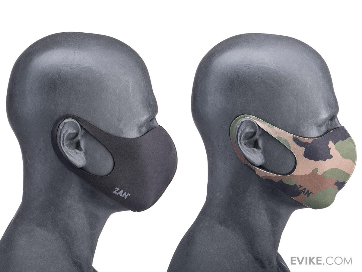 Zan Headgear Lightweight Face Mask 2-Pack (Color: Woodland Camo & Black ...