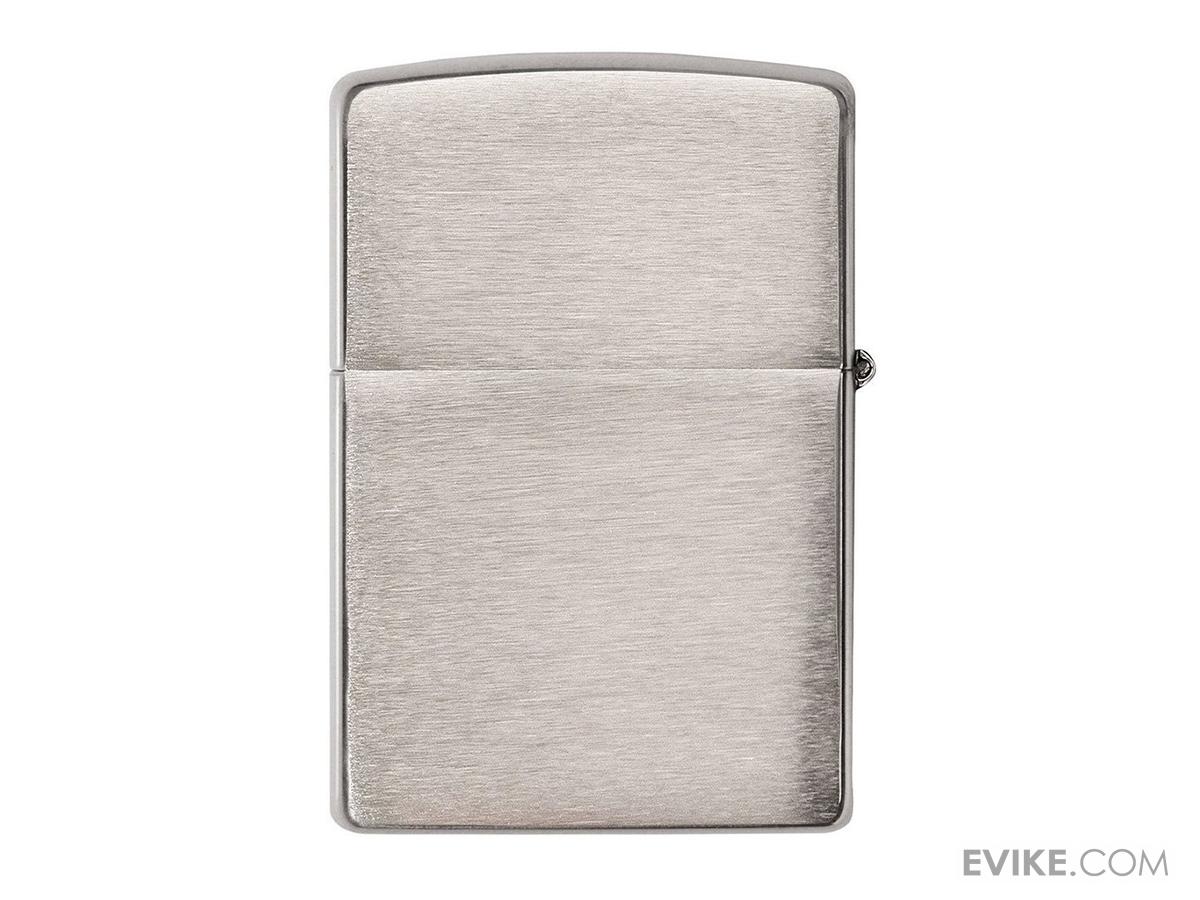 Zippo Classic Lighter Solid Color Series (Model: Brushed Chrome ...