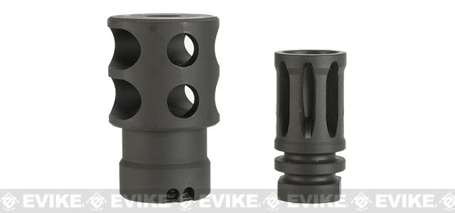 Zenimei CNC Steel DTK-2 Flash Hider / Muzzle Brake - 24mm Positive w ...