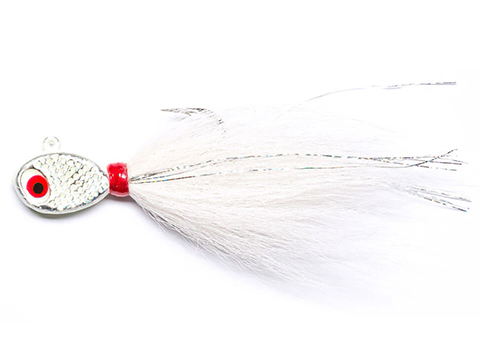 Mustad Saltwater Tamer Bucktail Jig (Color: Glow White / 0.5oz), MORE ...