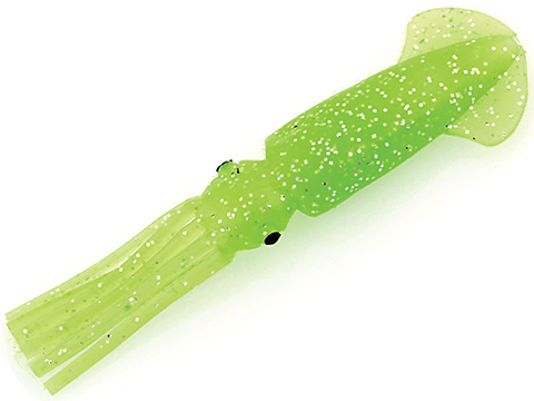 P-Line Rock Cod 3.5" Squid Fishing Rig (Color: Glow Green / Glitter ...