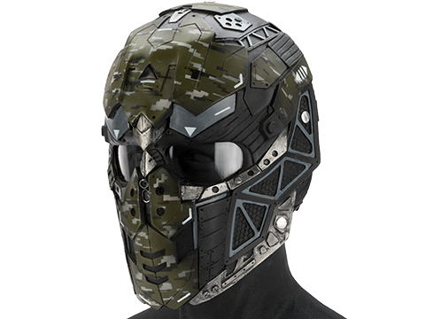 Evike.com R-Custom Fiberglass "Raptor" Full Face Mask (Color: Silver ...