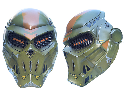 Evike.com R-Custom Fiberglass "Taskmaster V2" Full Face Mask (Color: OD ...