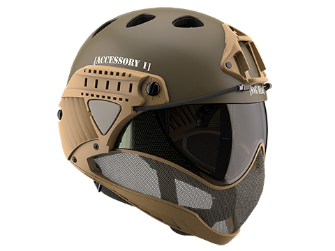 WARQ Custom Full Face Protection Helmet System (Color: Labeled / Clear ...