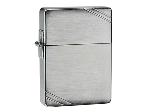 Zippo "Vintage Series" with Slashes (Color: 1935 Brushed Chrome ...